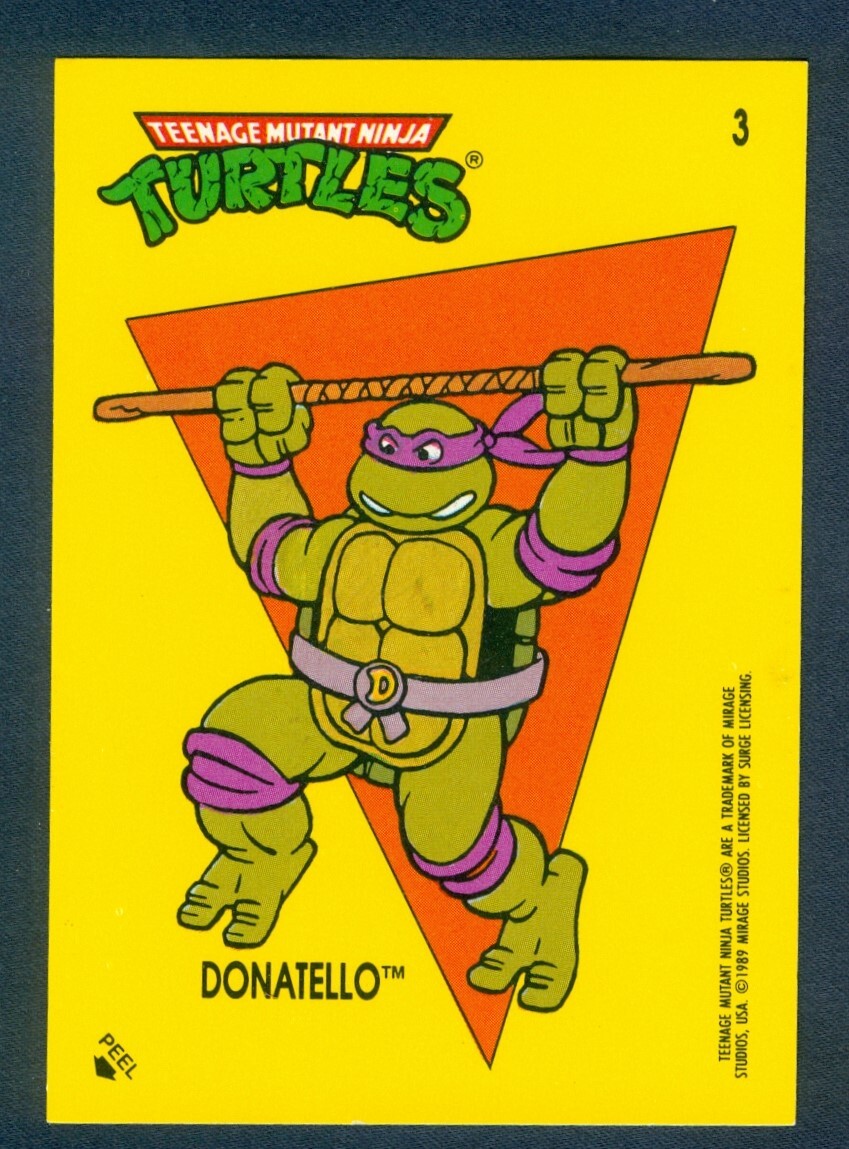 1989 Topps Teenage Mutant Ninja Turtles Stickers Cards Complete Your ...