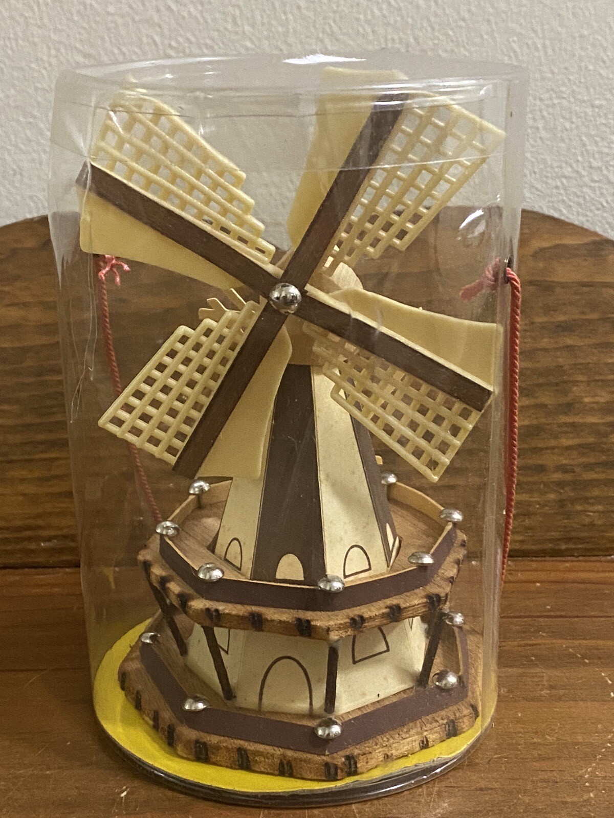 Vintage Wood Plastic Holland windmill figure Souvenir in box 5.5 ...