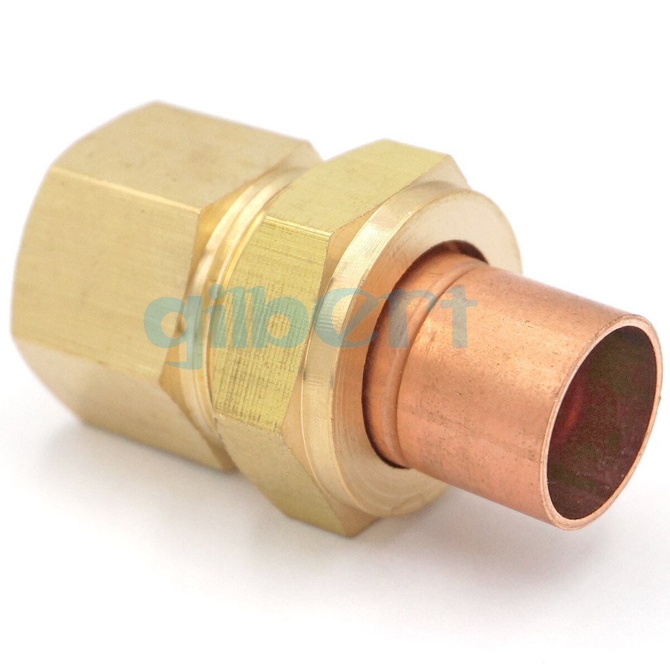 1/2" BSP x 15mm Brass Female Thread Socket Union to Copper End Feed ...