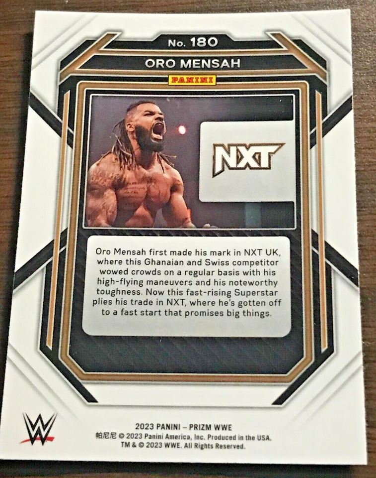 2023 Panini Prizm WWE NXT base trading card of Oro Mensah (#180) | eBay