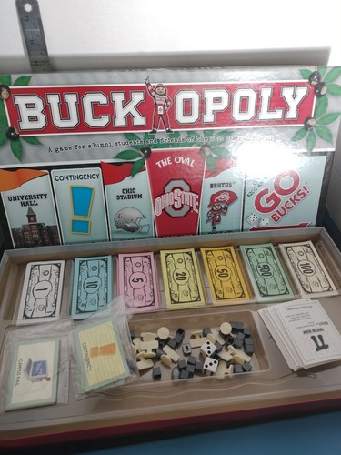 Buckopoly Ohio State University Buckeyes Monopoly Board Game Complete ...