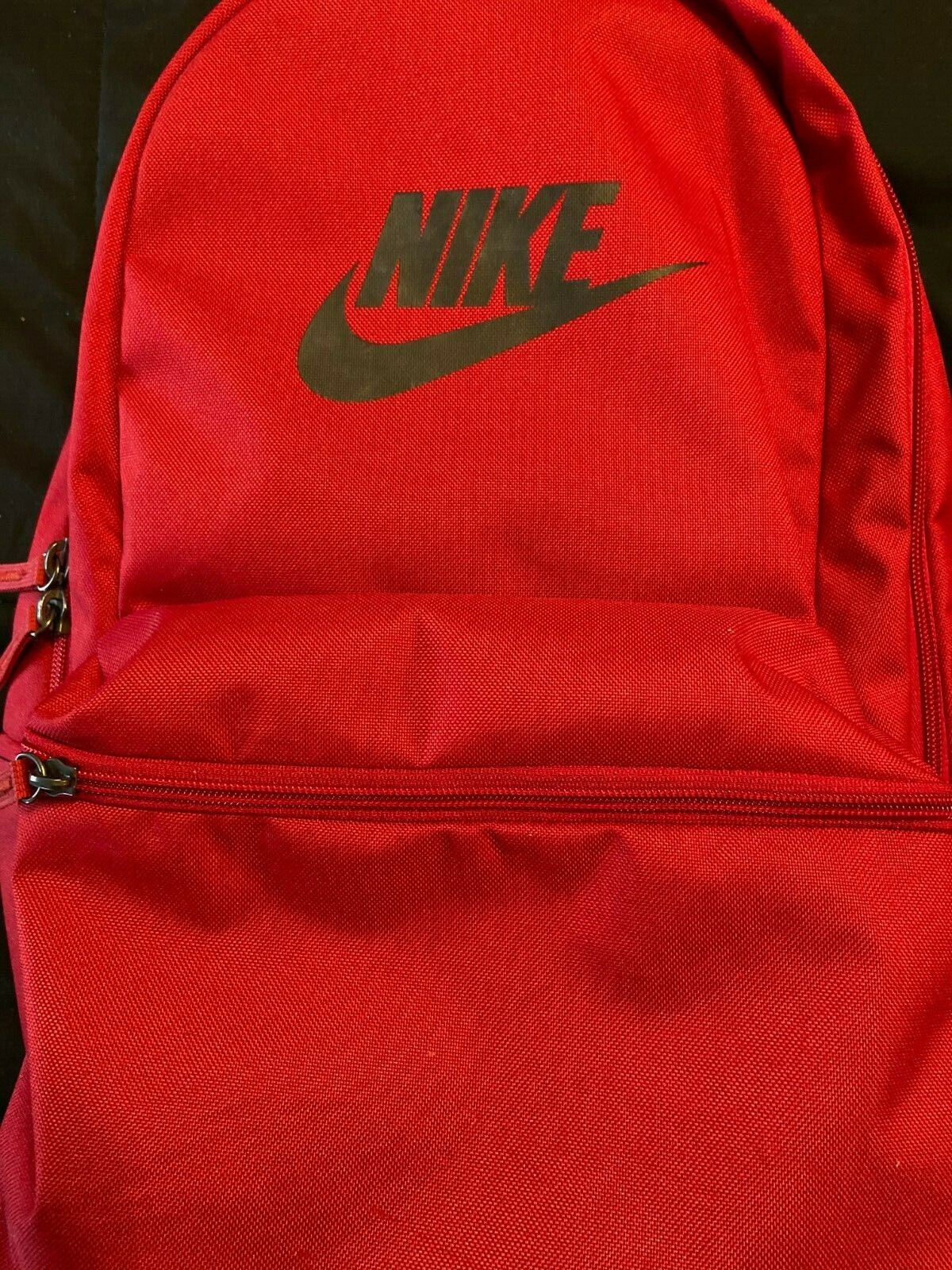Nike Red Backpack with padded shoulder straps zipper closures | eBay
