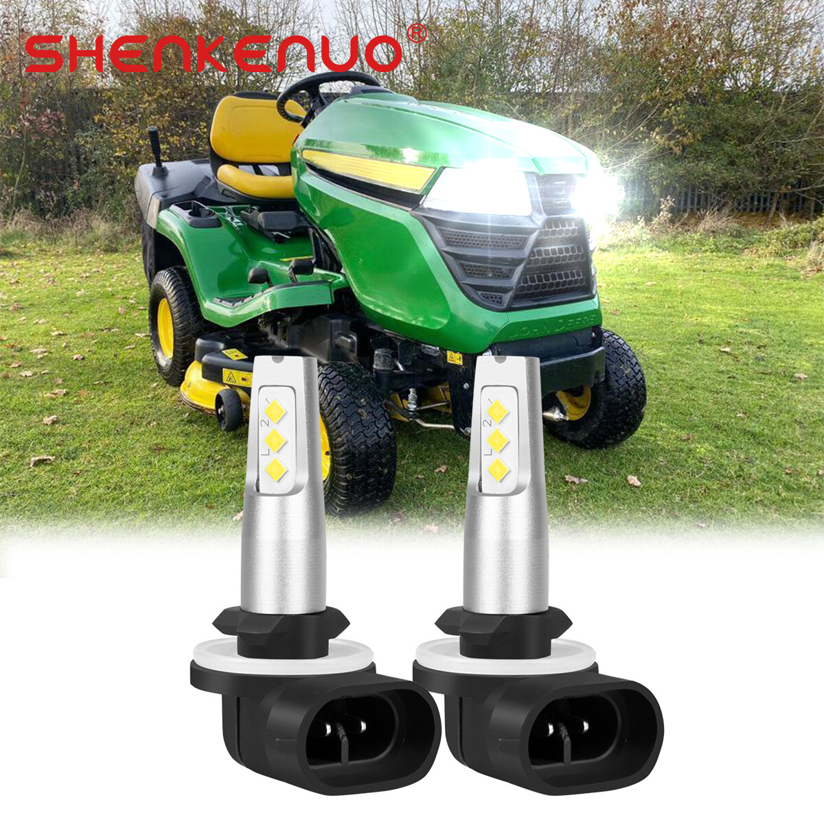 LED Headlight bulbs For Deere X465 X475 X485 X495 X575 X585 X595 ...
