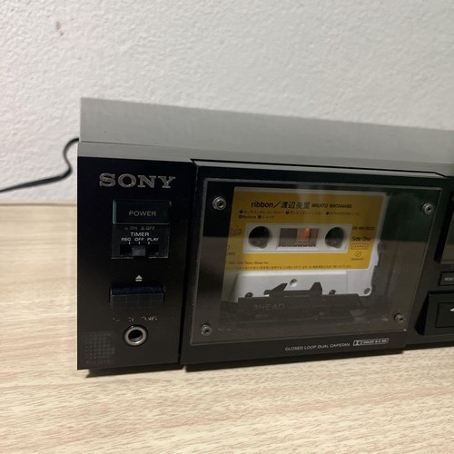 SONY Stereo Cassette Deck, Black, Width 43cm, Depth 28cm, Height 11cm ...