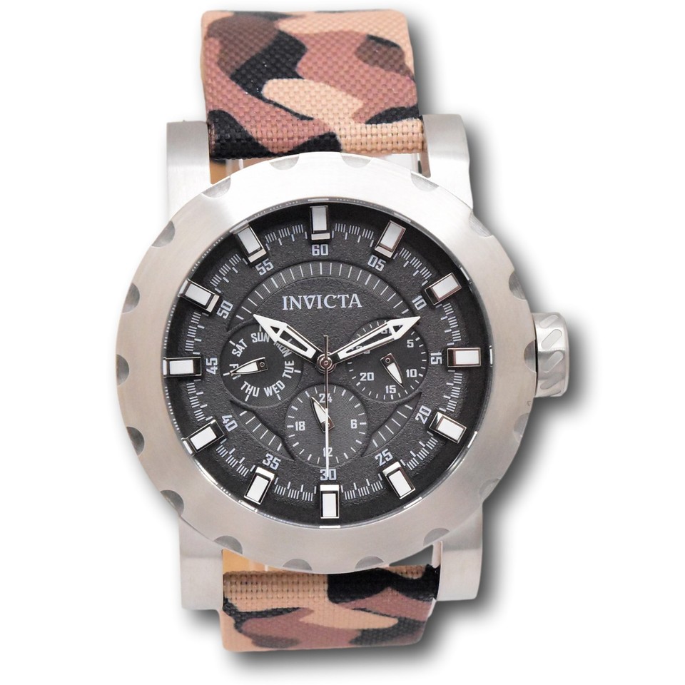 Invicta I-Force Commando Men's 46mm Quartz Watch 47582 Khaki Camo Strap ...