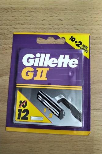 Pack 10 + 2 = 12 Lames GILLETTE GII Lot Recharges Rasoir II G2 ORIGINAL ...