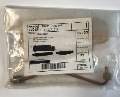 NEW OEM OIL PIPE S/A #15431-78001-71 TOYOTA FORKLIFT | eBay