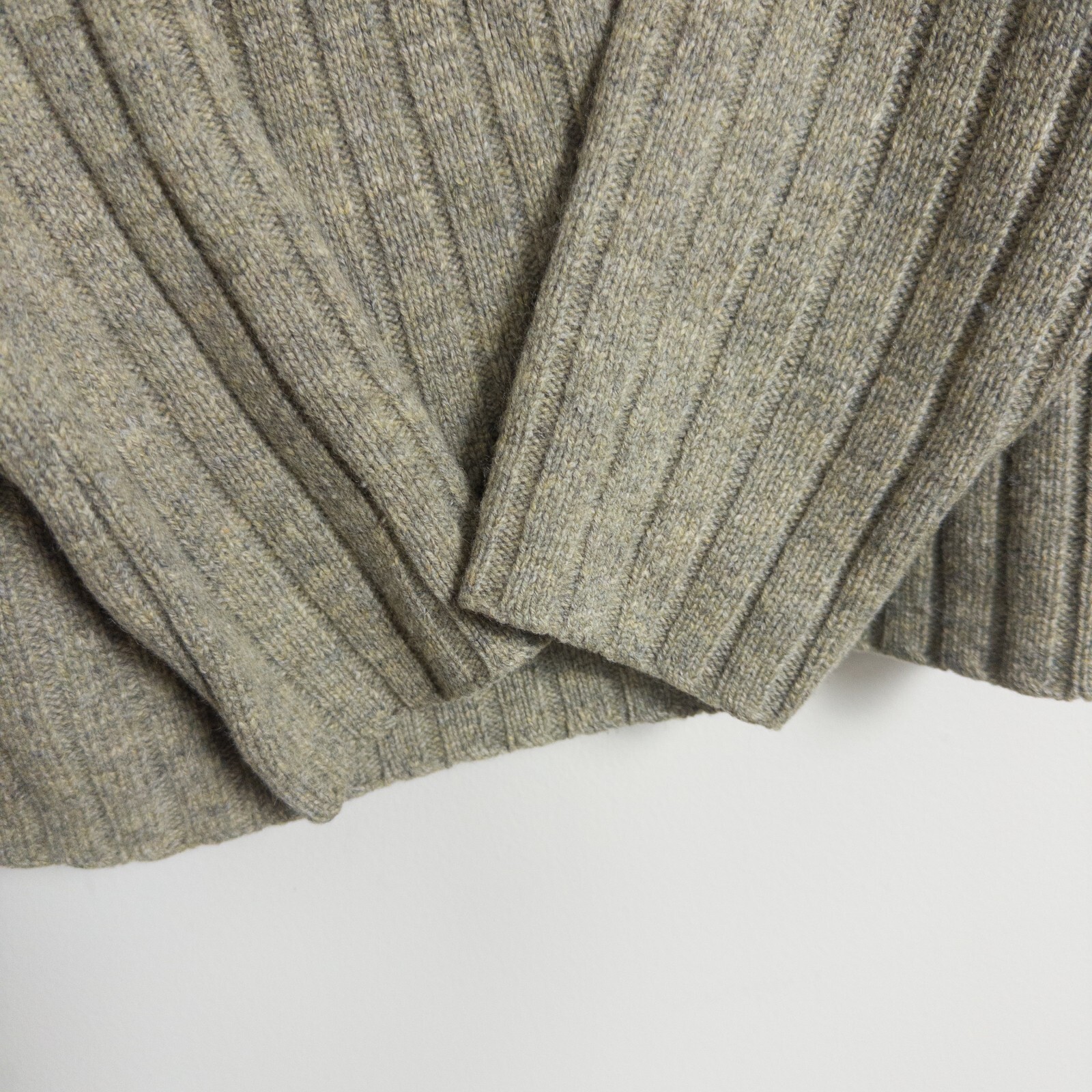 VTG GAP Sweater Mens Large Beige Fisherman Drop Needle Rib Crew 100% ...