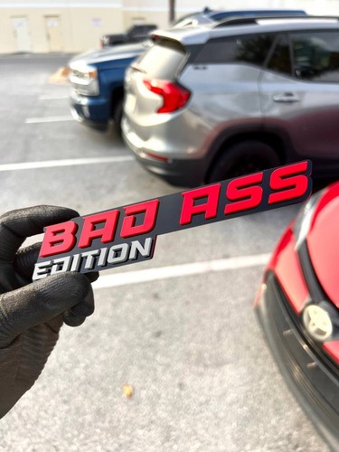 New Bad Ass Edition Emblem Car Badges Badass 3D Sticker Decal Black Red ...