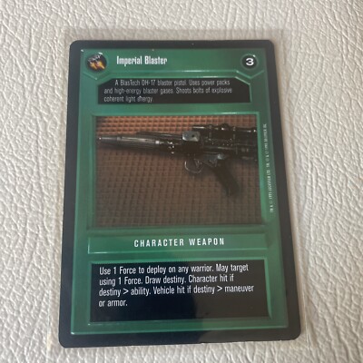 SWCCG: Imperial Blaster Premiere SW Star Wars CCG Decipher | eBay