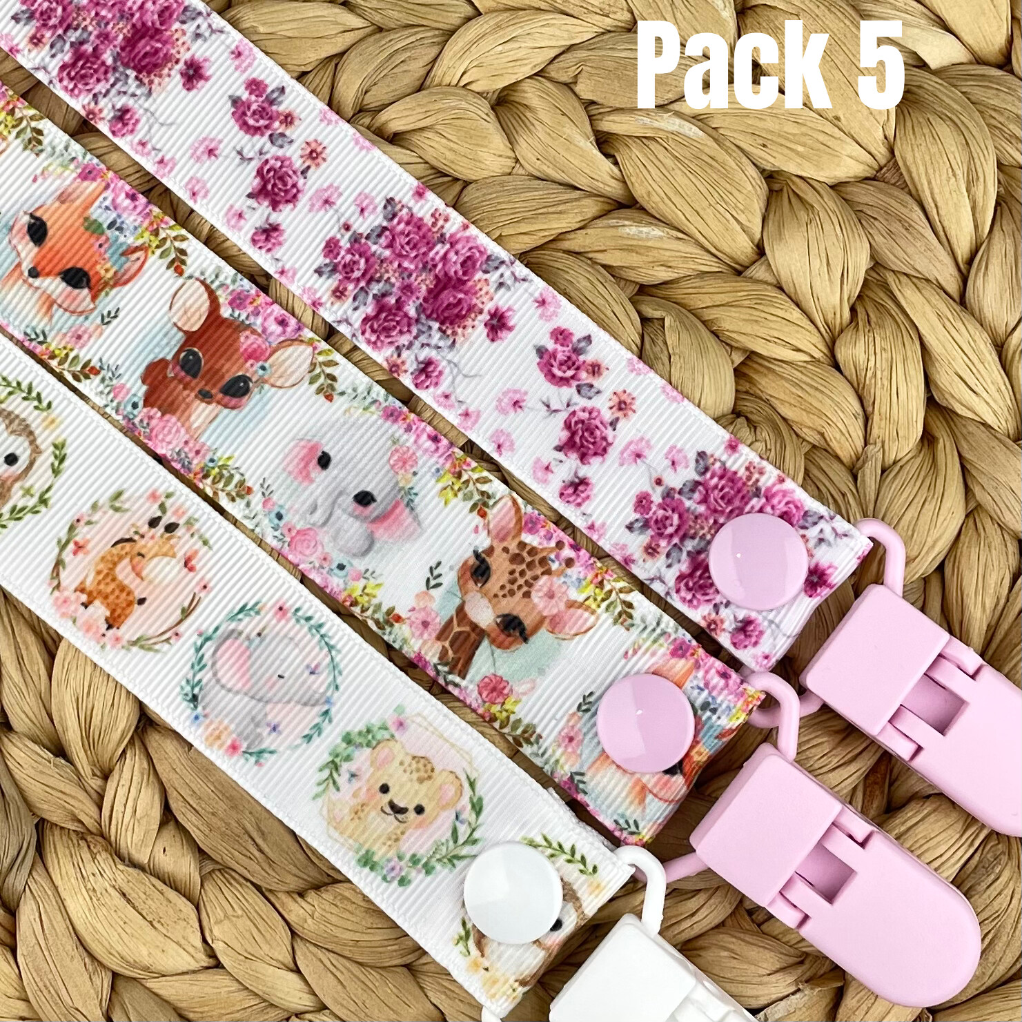 3 Pack Dummy Clip - Pacifier Chain - Soother Holder - Dummie Strap ...