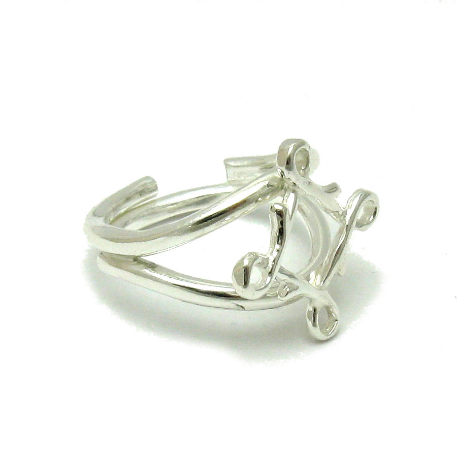 Stylish Sterling Silver Ring Stamped Solid 925 Adjustable Size ...