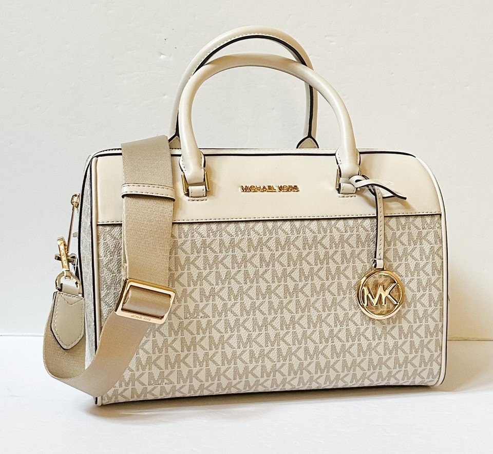 MICHAEL KORS JET SET TRAVEL MEDIUM DUFFLE SATCHEL SHOULDER CROSSBODY ...