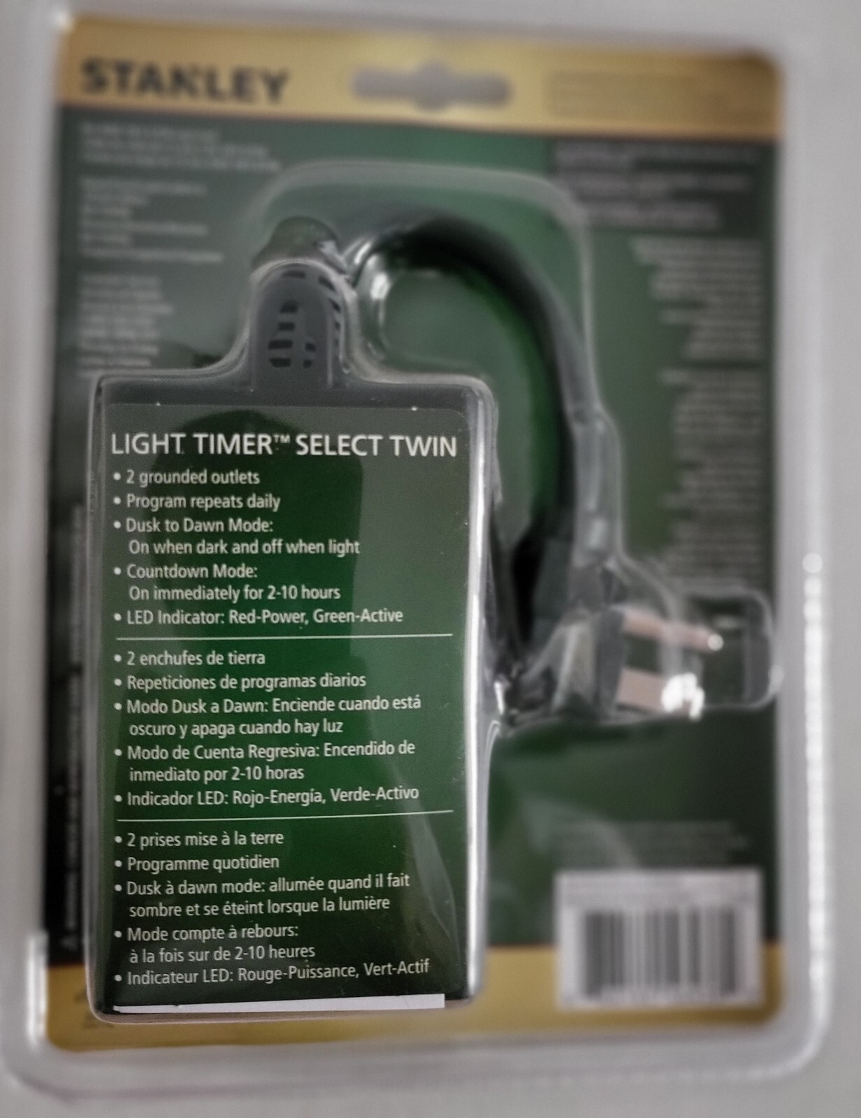 2 Each 56436 Tm501 Stanley Outdoor Light Timer Select Twin Sensing ...