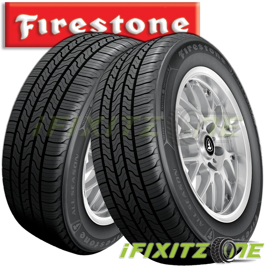 2 Firestone All Season Tires 205/50R16 87H With 65000 Mileage Warranty ...