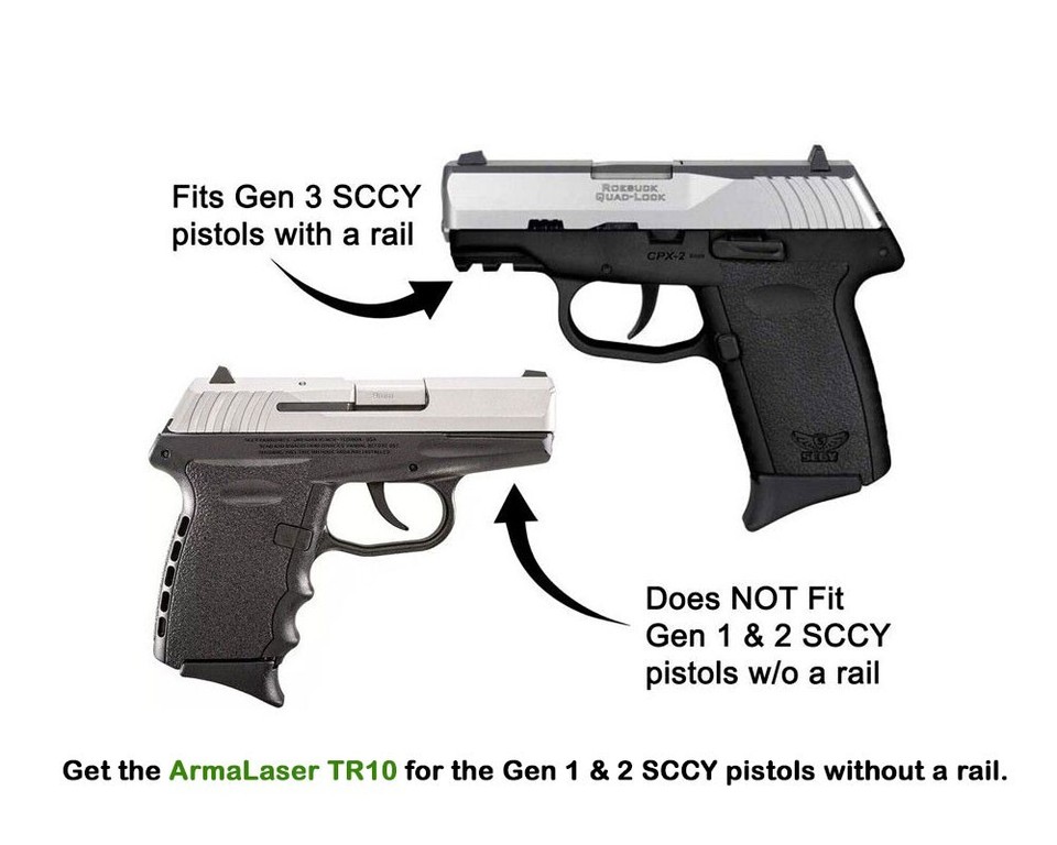 Green Rechargeable CR5 Laser Sight for SCCY CPX-1 CPX-2 - (GEN 3 only ...