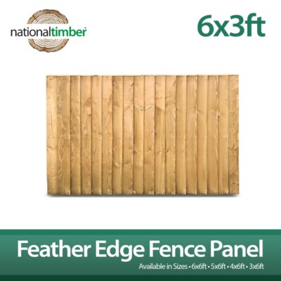 6ft x 3ft Feather Edge Garden Fence Panels Heavy Duty 6x3 Closeboard | eBay UK