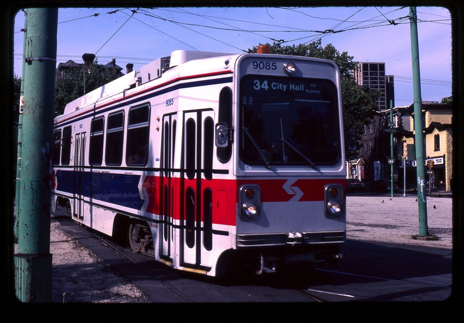 Trolley Slide - SEPTA Red Arrow #9085 LRV Streetcar 1982 Woodward Ave ...