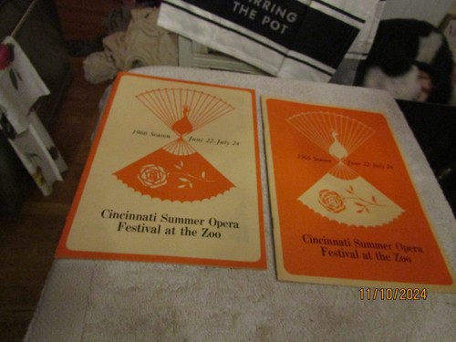 Vintage Cincinnati Summer Opera 1966 Season Programs Festival At the ...