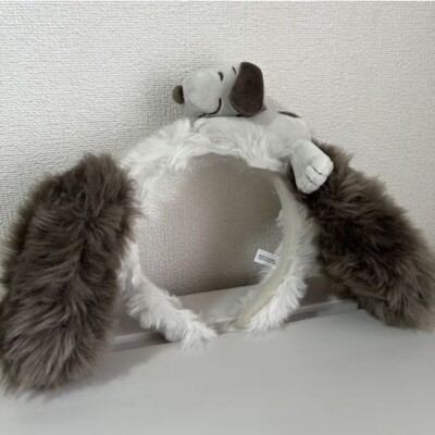 Universal Studios Japan Limited Snoopy Earmuffs Headband Ears Fluffy ...
