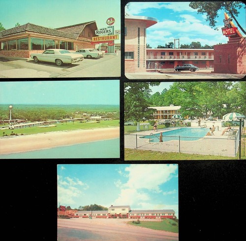FIVE VINTAGE MOTEL & RESTAURANT POSTCARDS - EE-22 | eBay