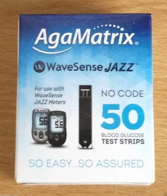 AgaMatrix WaveSense Jazz Blood Glucose Diabetic Test Strips *BRAND NEW ...