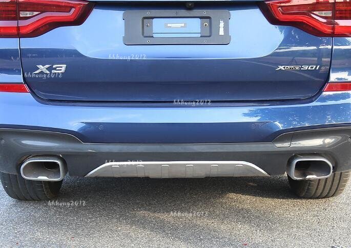 For BMW X3 G01 18-21 Silver titanium Steel Rear Skid Plate Bumper Board ...