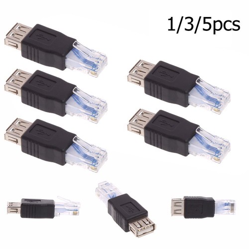 Connector USB Type A Female To RJ45 Male Ethernet Adapter Plug Socket ...