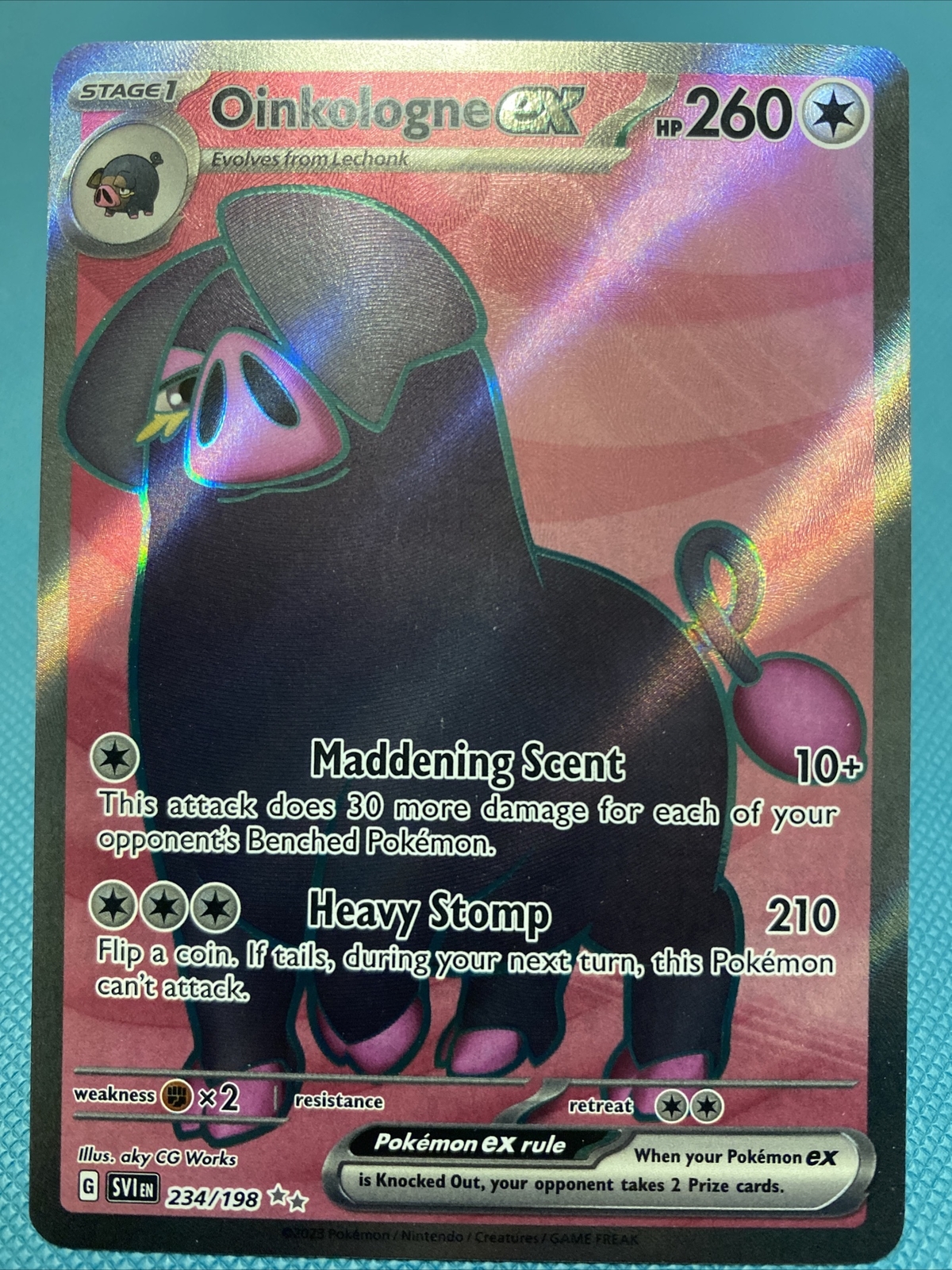 Pokemon - Oinkologne EX 234/198 -Scarlet & Violet - Ultra Rare - Full ...