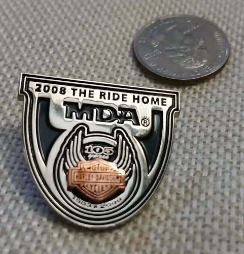 The Ride Home MDA 105 Years Harley Davidson Motorcycles Lapel Pin ...