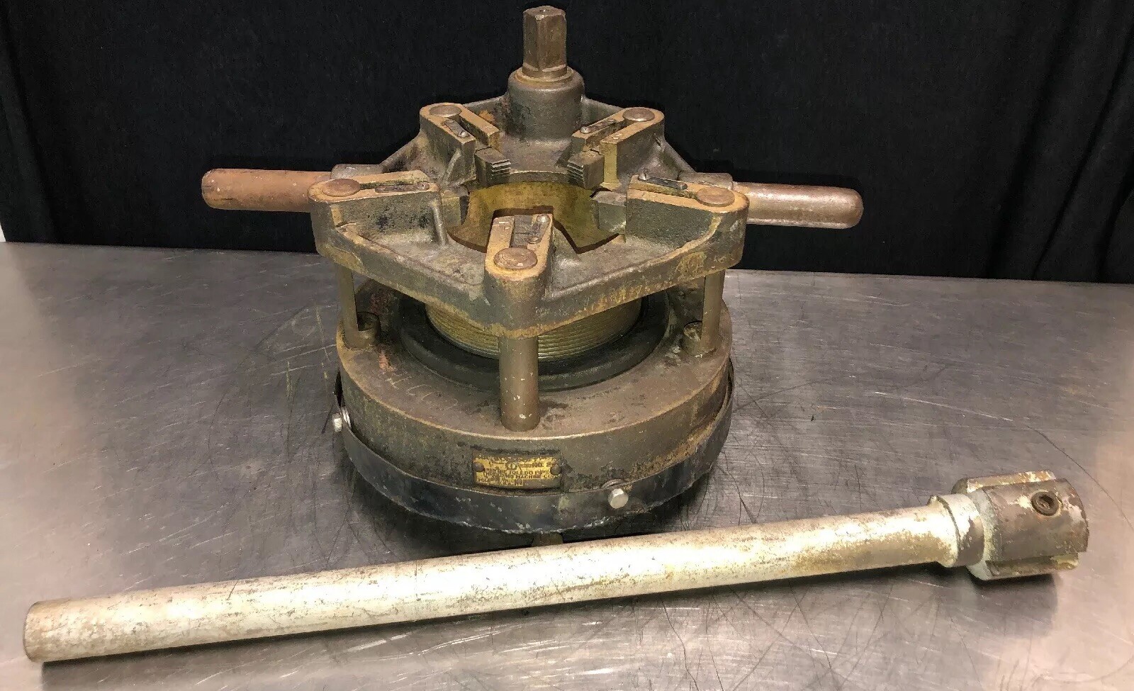 VINTAGE TOLEDO NO. 2 GEARED THREADER 2-1/2" 3" 3-1/2" 4" PIPE THREADING ...