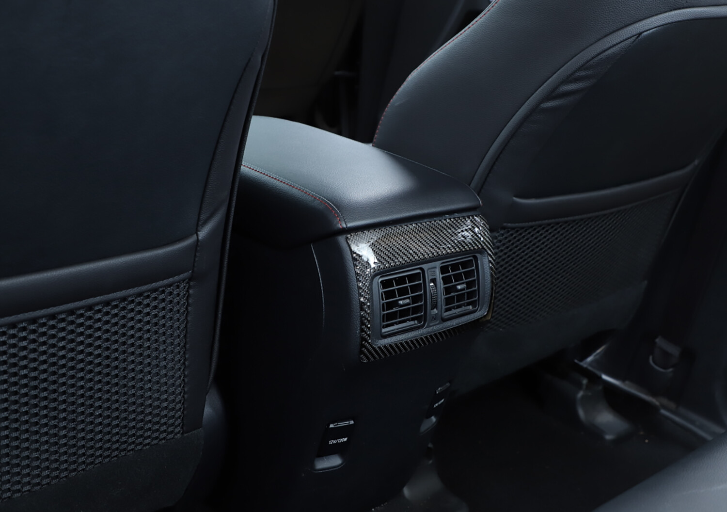 For 4Runner 2010-20 Rear Console Air Vent Outlet Cover Trim Carbon ...