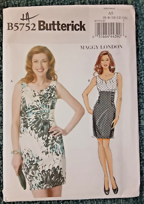 Butterick Pattern B5752 Misses' Dress Sewing Craft Project 5752 (H) | eBay