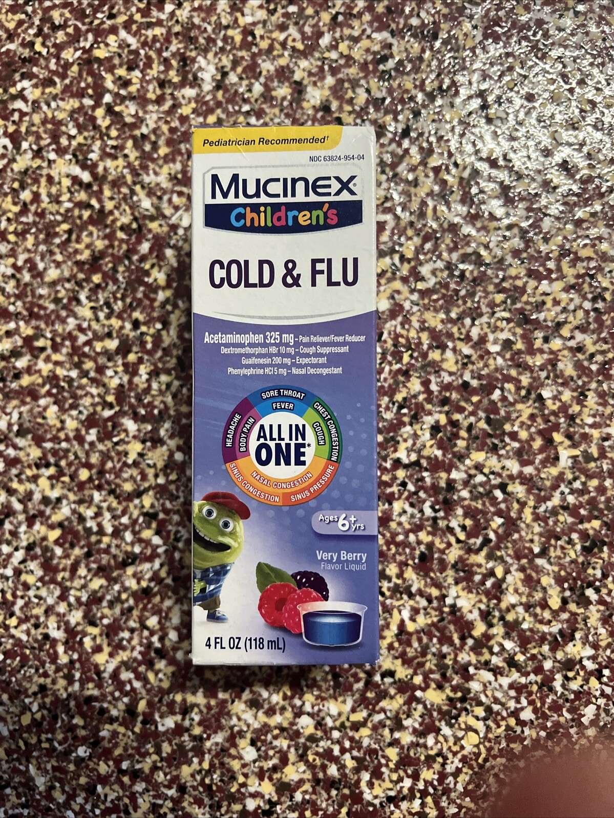 Mucinex Kid's Cold Cough & Sore Throat Liquid Berry 4oz 363824278643 ...