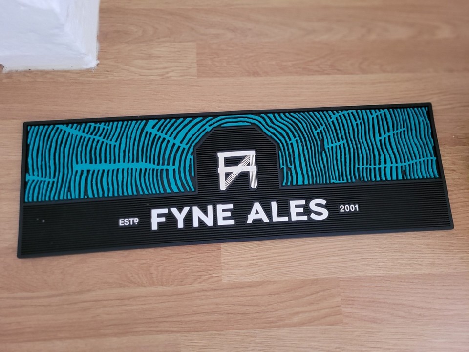 FYNE Ales Rubber Bar Runner Beer Mat Est 2001 | eBay UK