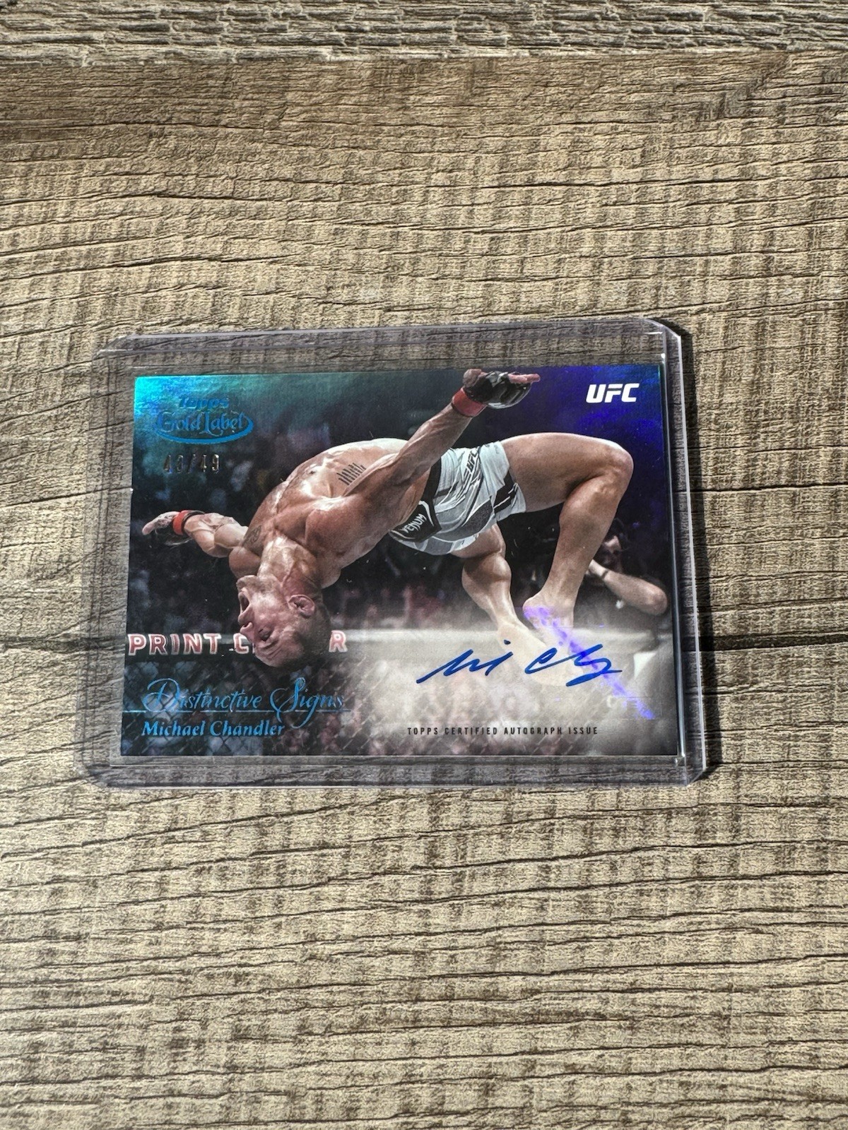Michael Chandler 2024 Topps Gold Label UFC #DSS-MC Distinctive Signs ...