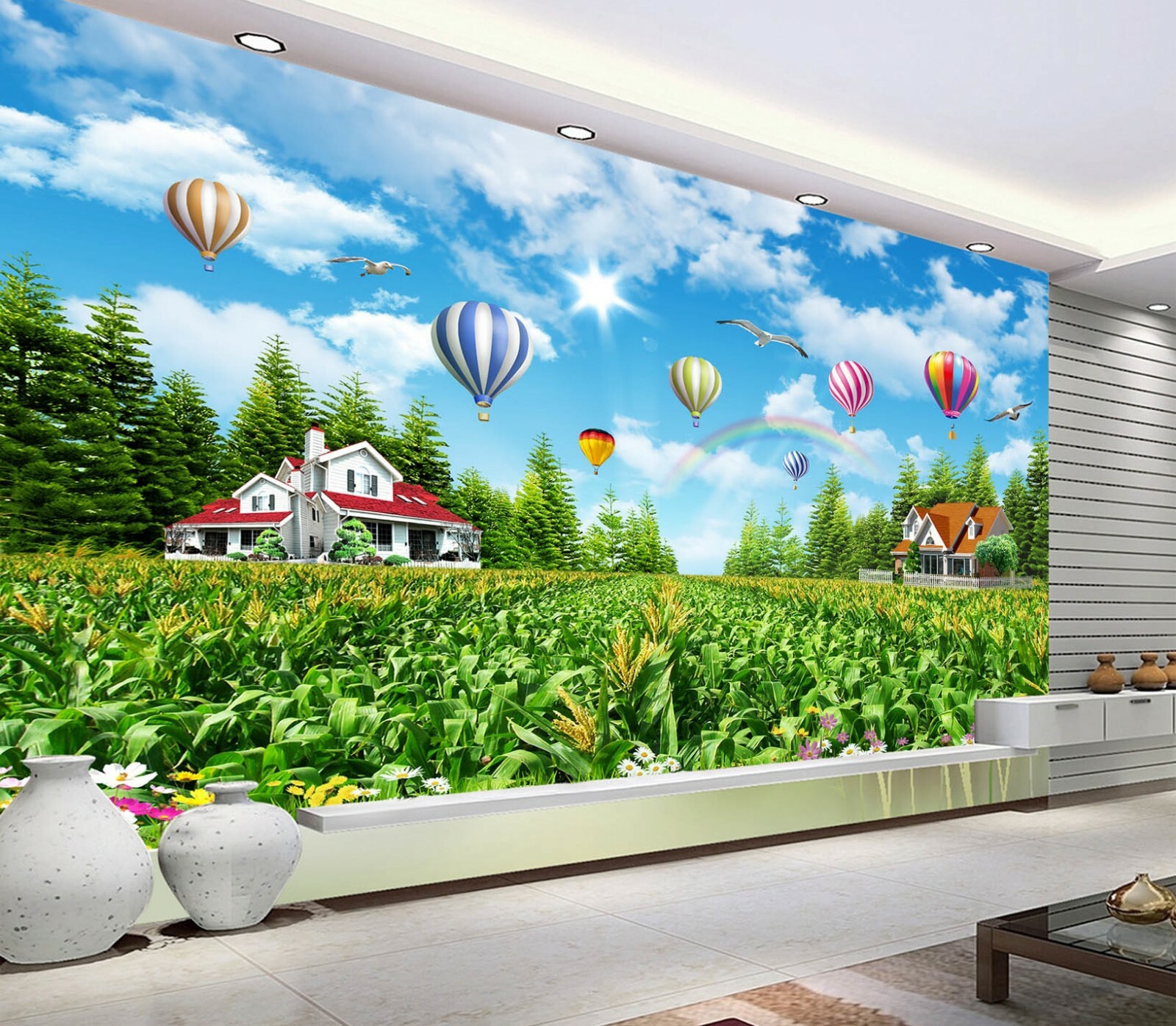 3D Rainbow Balloon KEP5241 Wallpaper Mural Self-adhesive Removable ...