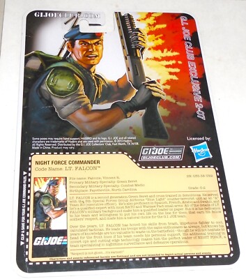 GI JOE File I.D. Card Filecard 2014 LT Falcon V6 (FSS2-07) UNCUT CARD ...