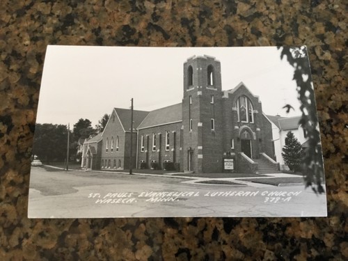 Vintage 1950s Postcard RPPC MN St Pauls Evangelical Lutheran Church ...