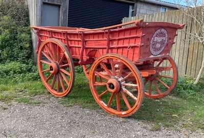 vintage horse drawn cart old wooden cart Panton Brothers Lincolnshire ...
