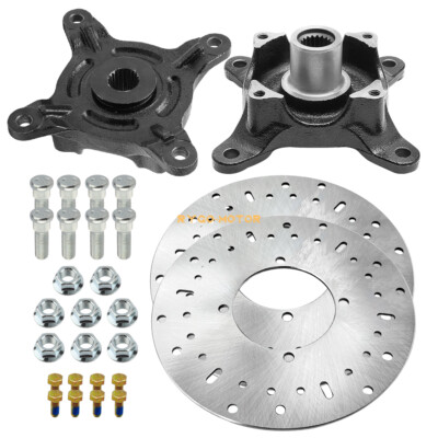 2x Front Wheel Hub Brake Rotor &Studs for Polaris Ranger 400 425 500 ...