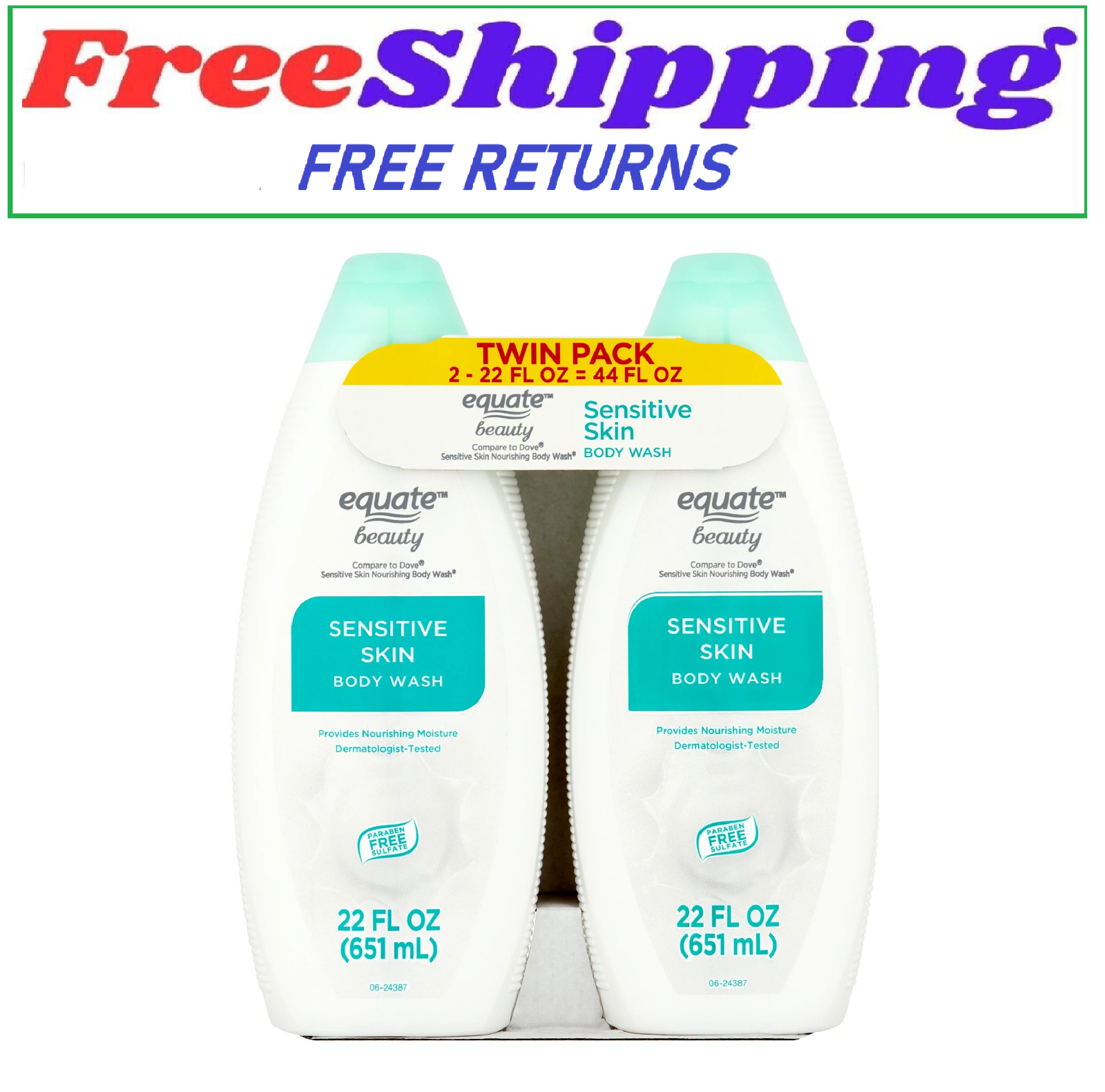 Equate Sensitive Skin Body Wash, 2X 22 fl. Oz. (2 Pack) | eBay