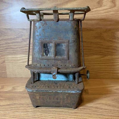 Antique UNION Cast Iron Kerosene Sad Iron Heater Camp Stove + Mica ...