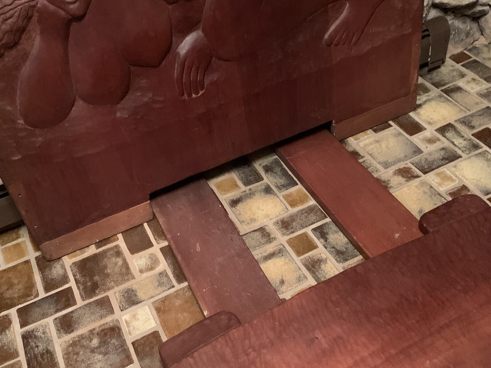 Jerzy Kenar Bed Frame Full Wood Carved Mid Century Modern Woman Nude ...