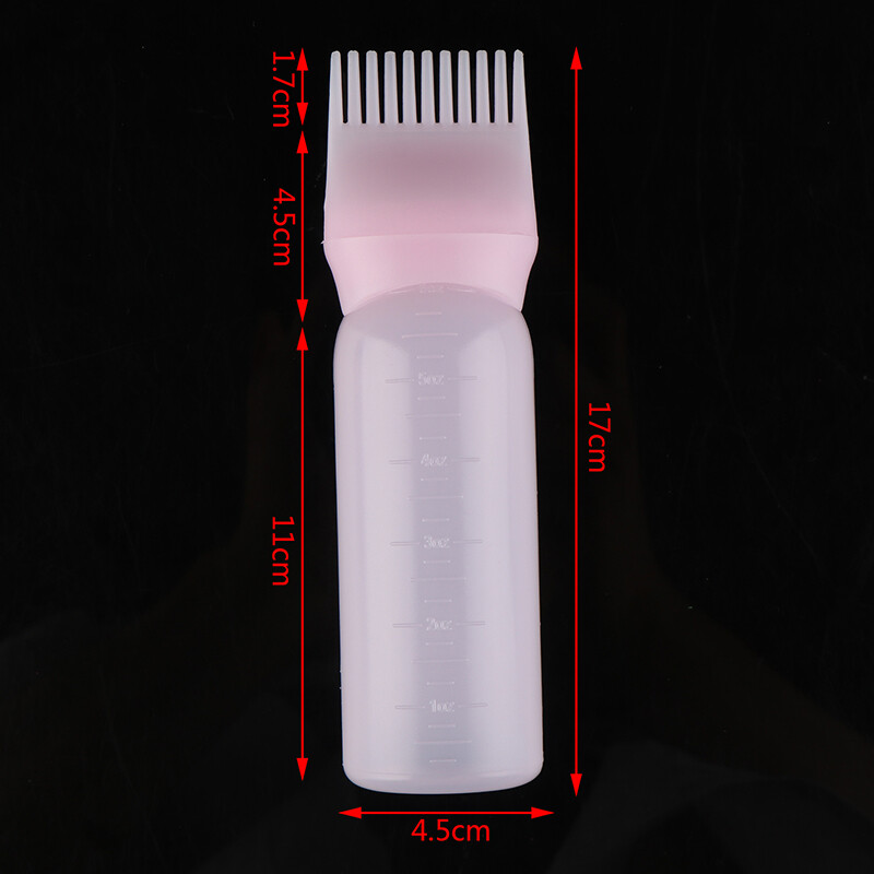 120ML Hair Dye Bottle With Applicator Brush Salon Hair Coloring Dyeing ...