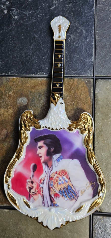 Elvis Presley Guitar Shape Collector Plate Collection Entertainer of ...