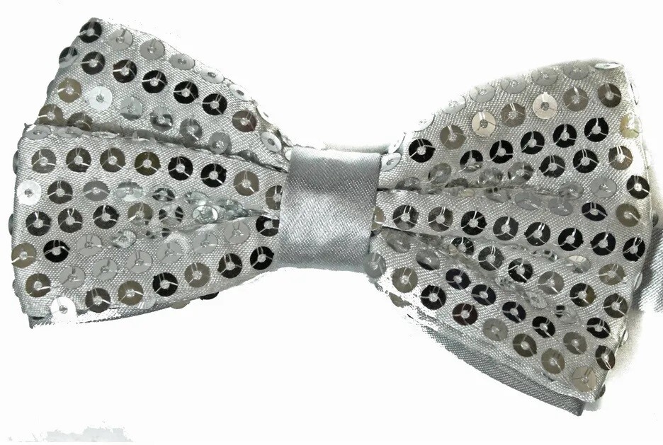 Unisex Bow Tie Glitter Sparkly Sequin Dickie Dicky Dance Party Fancy ...