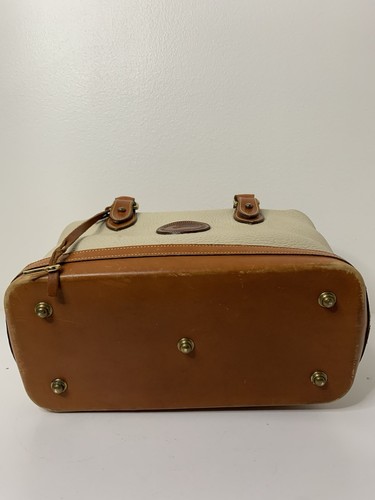 VNTG Dooney & Bourke Doctor Bag Weather British Tan Pebbled Locking ...