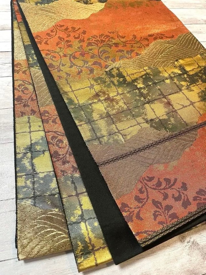 Obi Pure silk Nishijin Takashima textile carefully made Rokutsuu ...