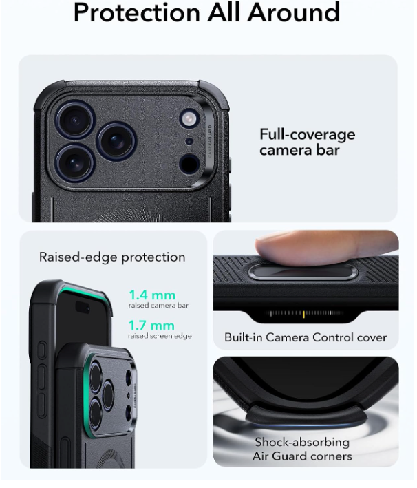 ESR for iPhone 17 Pro Case, 7X Military-Grade Drop Protection, Magsafe ...